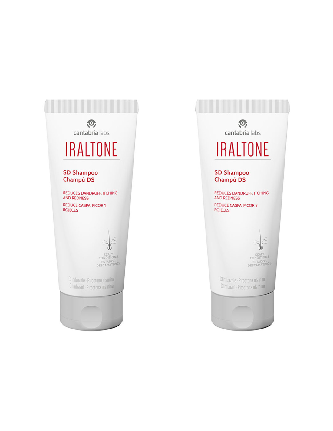 Iraltone DS Champú Pack 2x200 ml - Tratamiento Anticaspa Doble Eficacia